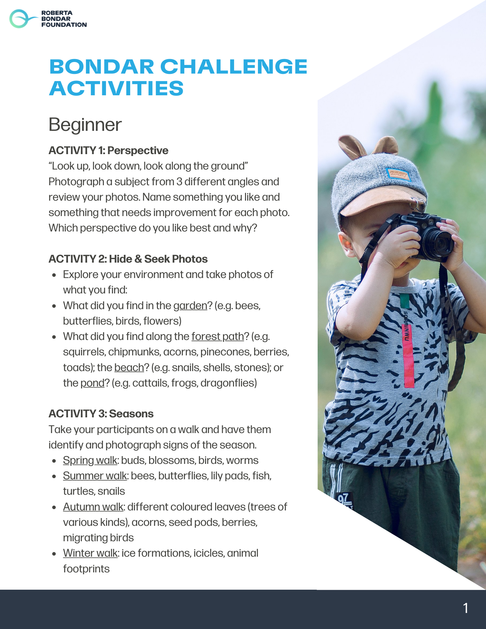 Online Bondar Challenge - The Roberta Bondar Foundation